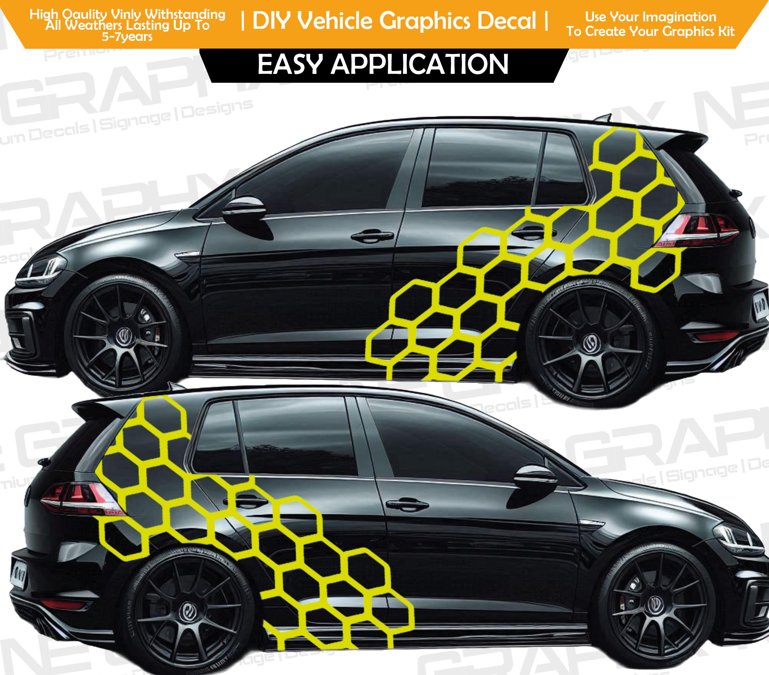 Negraphx | Universal Hex/honey Comb Decal Kit #2 - Etsy