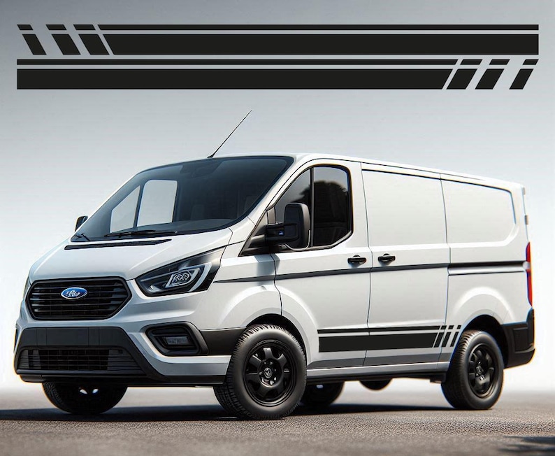 Negraphx | Ford Transit Custom Thick Stuttered Side Stripes | High ...