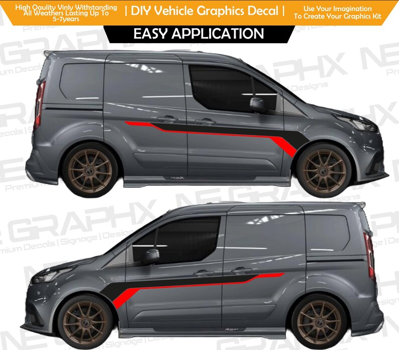 Negraphx | Ford Transit Connect MSRT Side Door Decals | High Quality ...