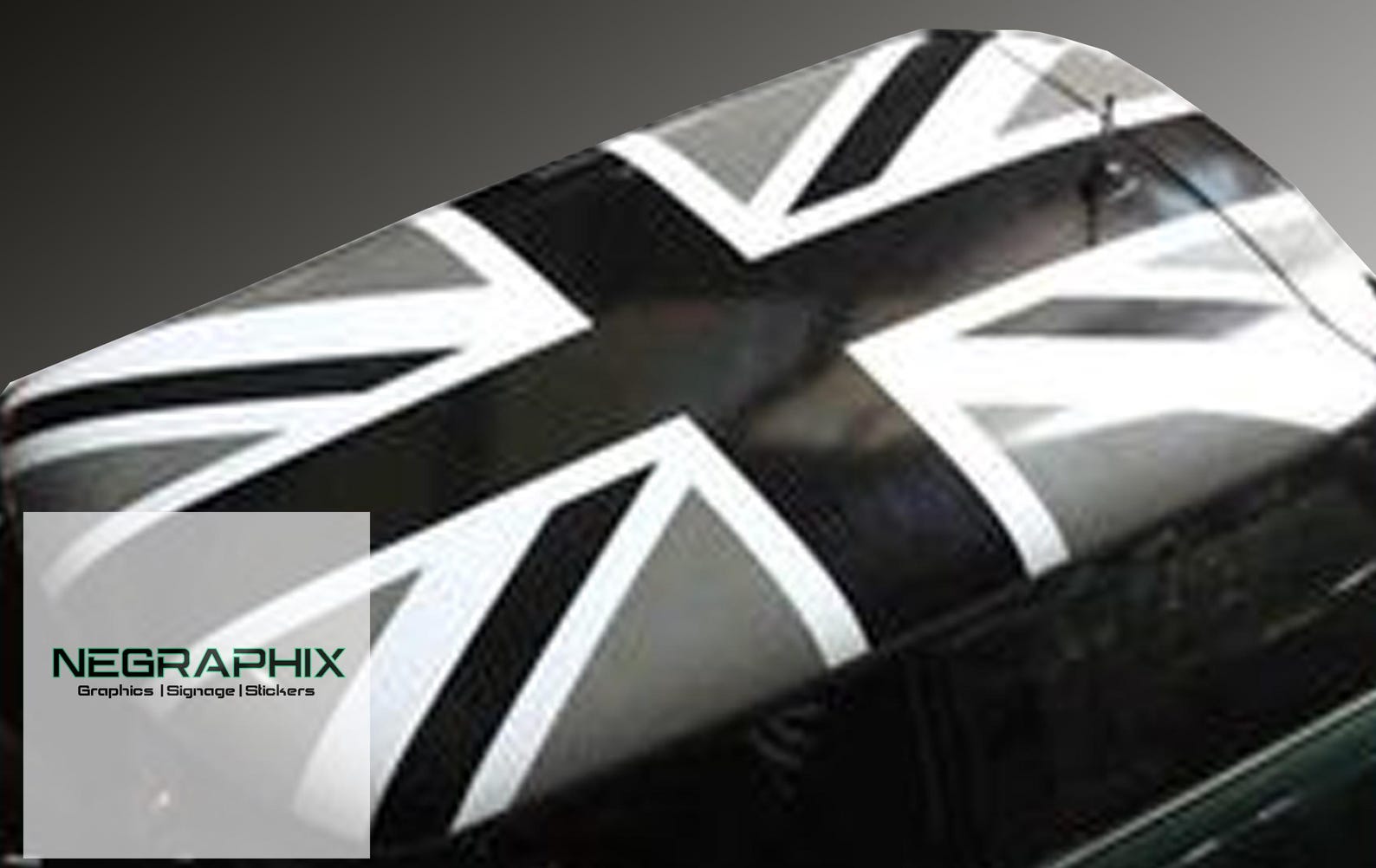 Negraphx | Mini Cooper Union Jack Roof Monochrome | High Quality Decals ...