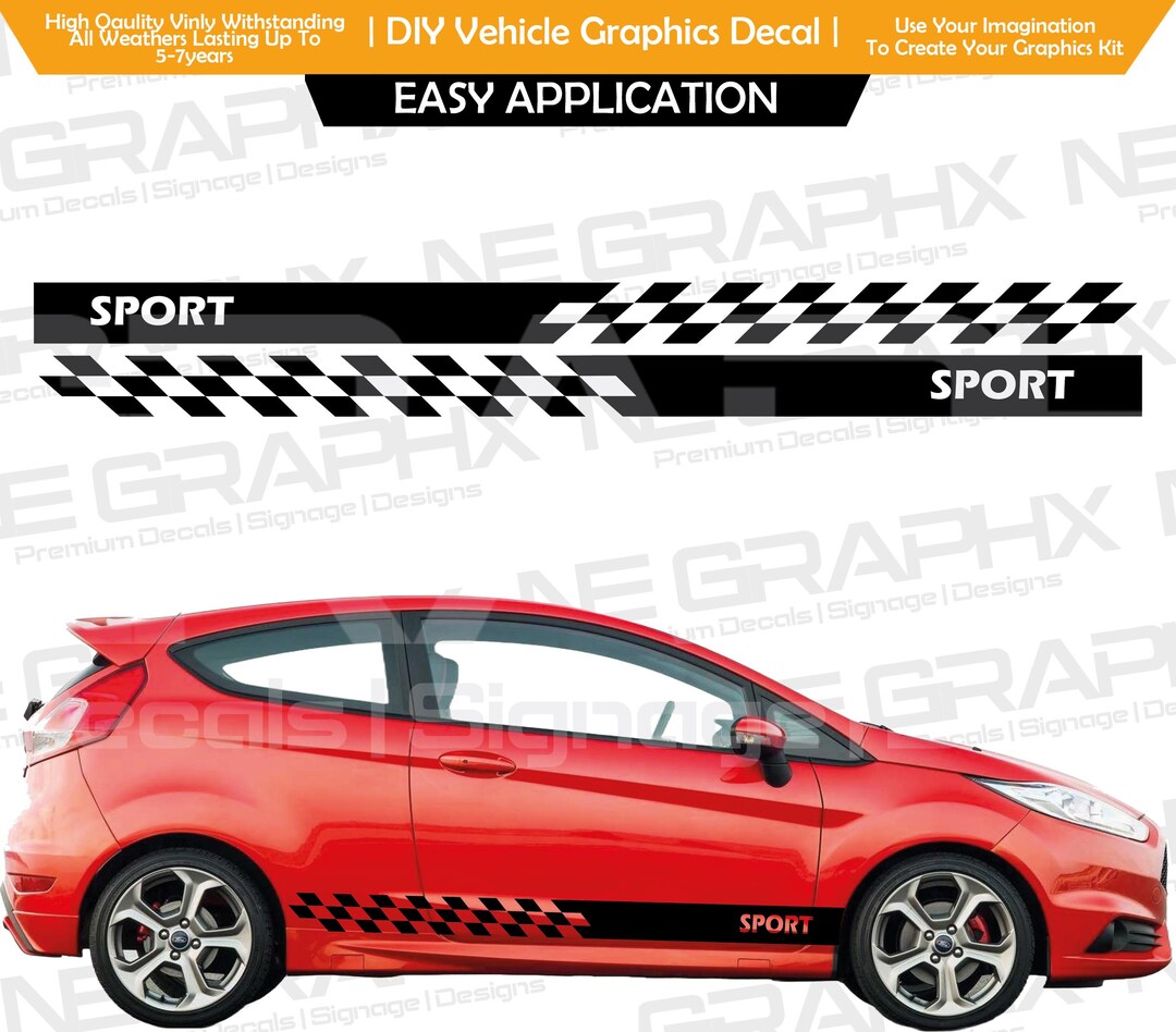 Negraphx | Ford Fiesta Sport Racing Decals | High Quality Decals - Etsy