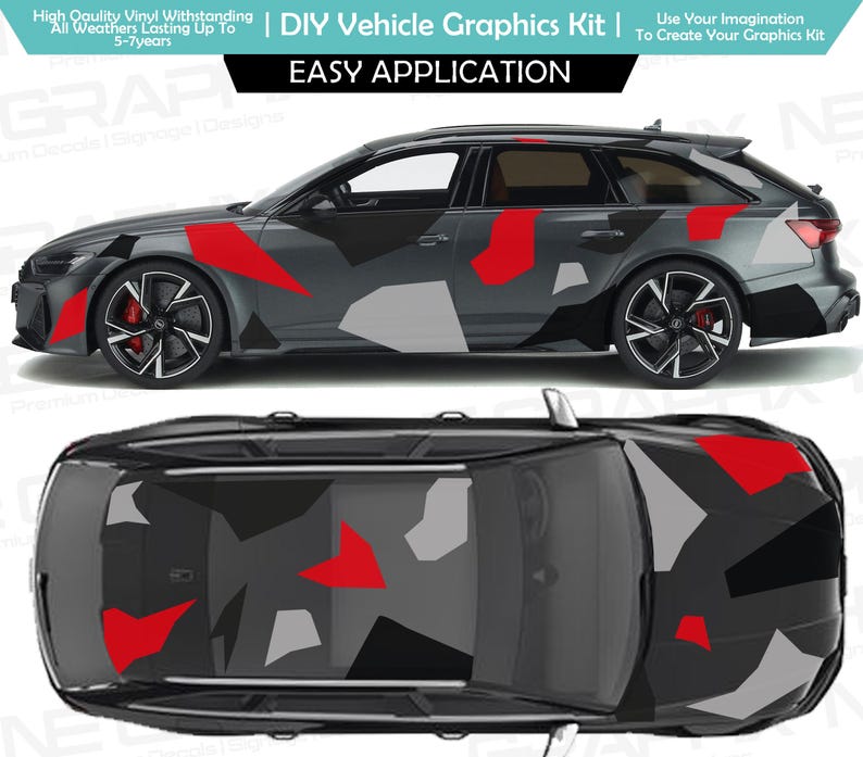 Negraphx | Audi RS6 Full Car Camo Decal Kit 2002-2025 - Etsy