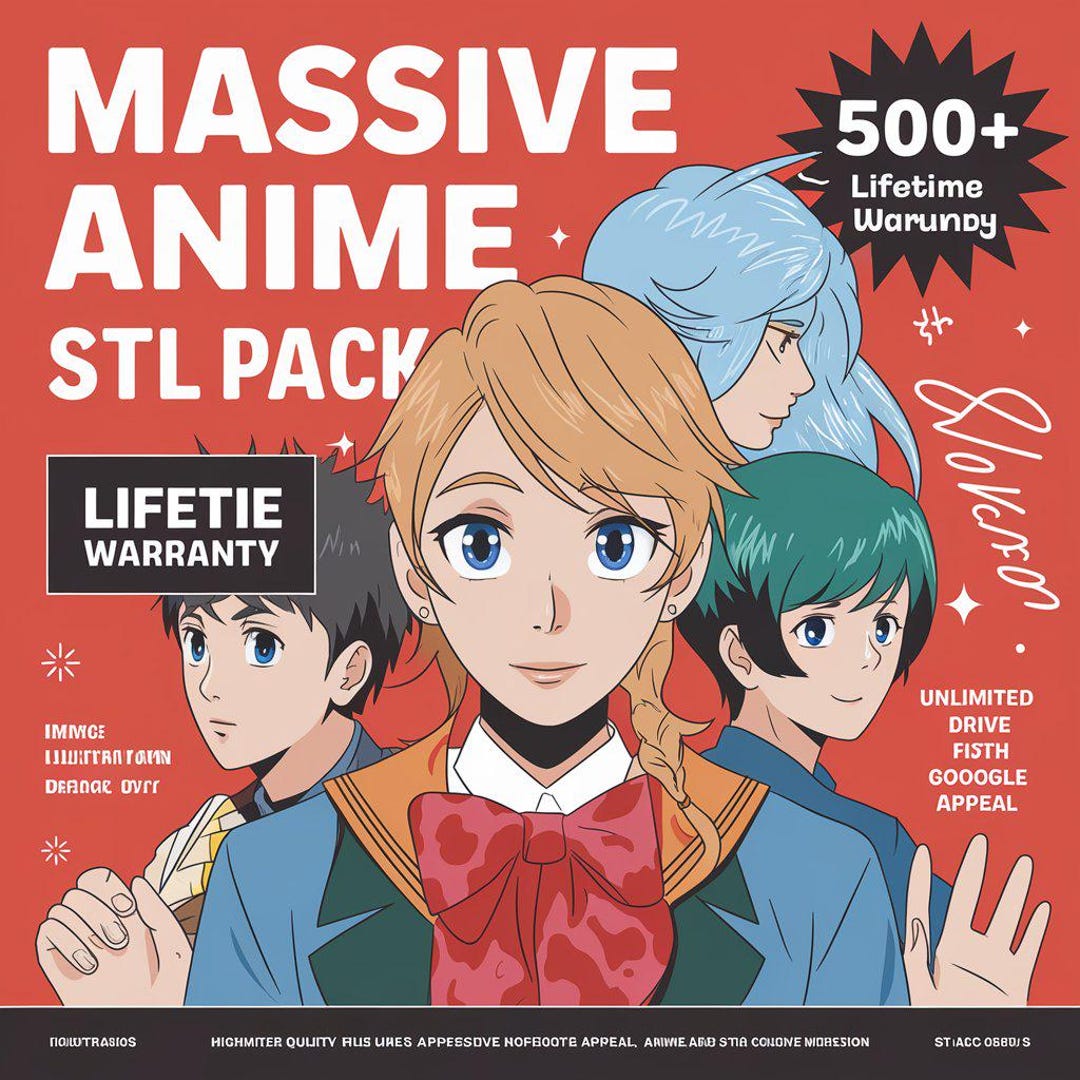 Mega ANIME STL Files for 3d Printing, Instant Download Drive Link, Stl ...