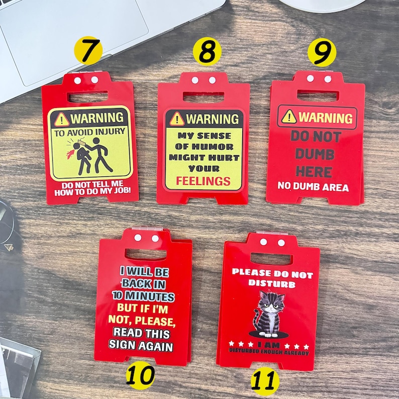 Funny Office Desk Signs,warning Desk Signs,work Forecast,little ...