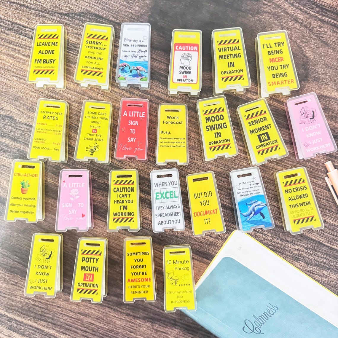 Funny Mini Acrylic Office Desk Signs,warning Desk Sign,note Holder,work ...