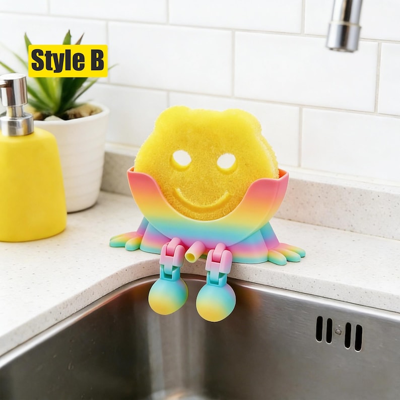 3d-printed Funny Peeing Scr*b Dad*y Holder,smiley Face Dishwashing ...