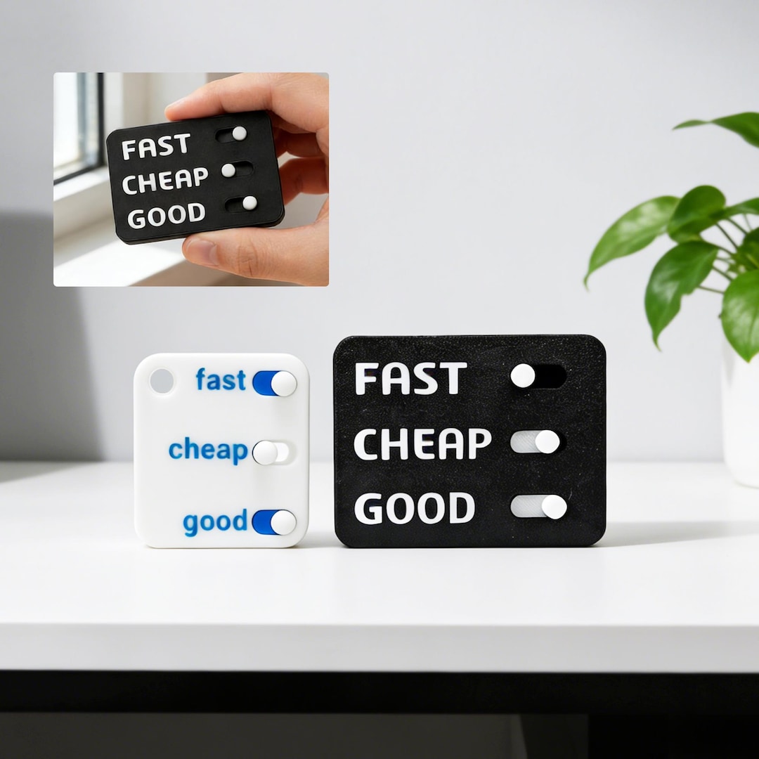 3D Printed Fast Cheap Good Decision Maker Slider,funny Office Desk Toy ...