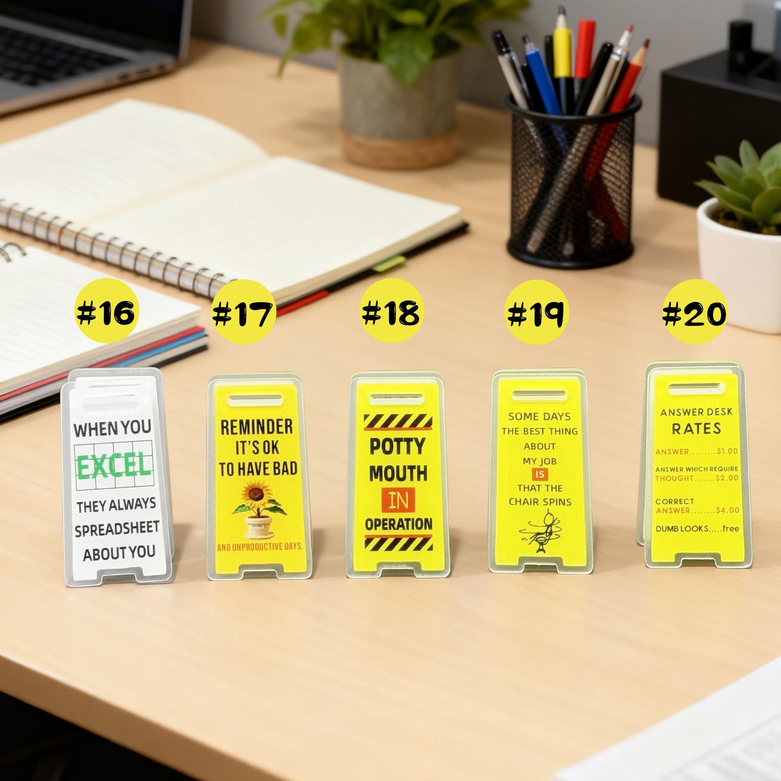 Funny Mini Office Desk Signs,workspace Desk Accessory,humorous Gift for ...