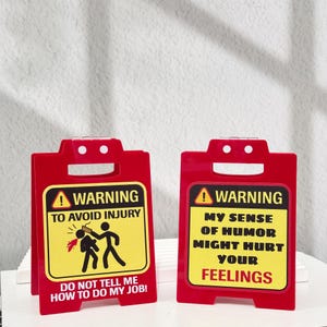 Funny Office Desk Signs,warning Desk Signs,work Forecast,little ...
