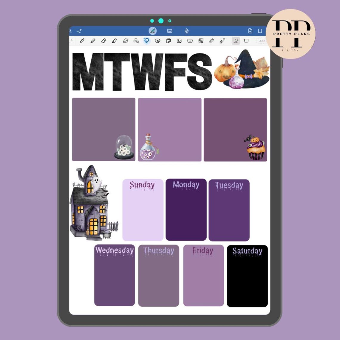 Halloween Digital Sticker Kit | Pre-cropped Goodnotes and PNG Stickers ...