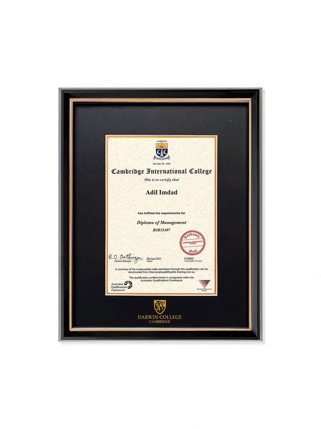 Graduation Certificate Mounting Display Frame, Solid Wood Wall Mounted ...