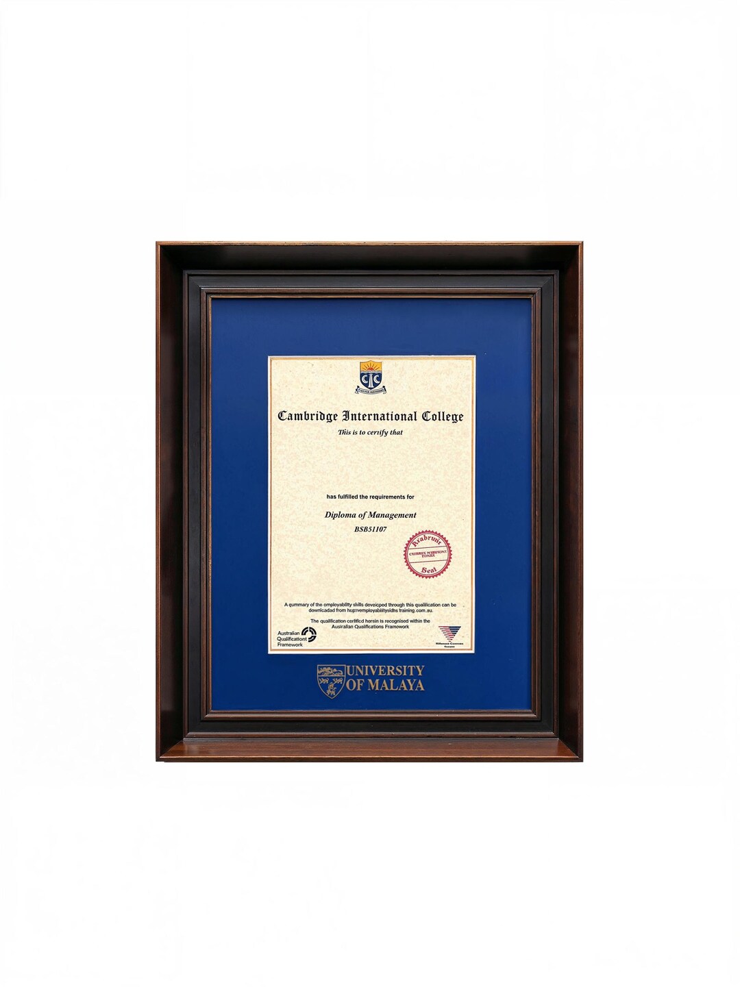 A4 Certificate Solid Wood Frame, University Certificate Mounting ...