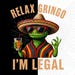 Relax Gringo I’m Legal Lizard PNG File, Retro Mexican Lizard PNG, Relax ...