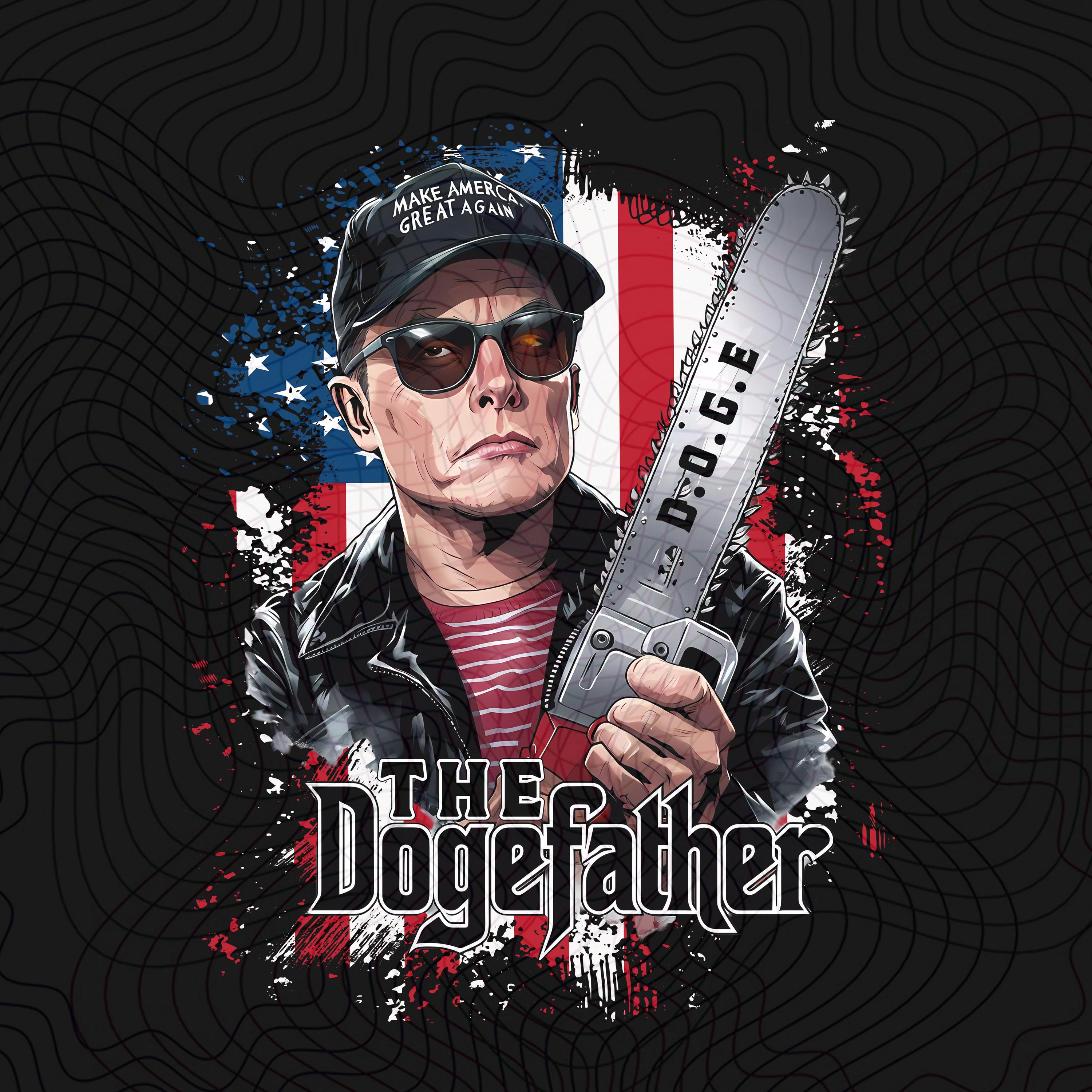 Elon Musk the Dogefather Chainsaw Doge PNG File, the Dogefather PNG ...