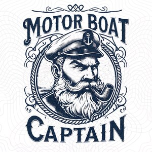 Motor Boat Captain PNG File, Boat Captain PNG, Vintage Boat Captain ...