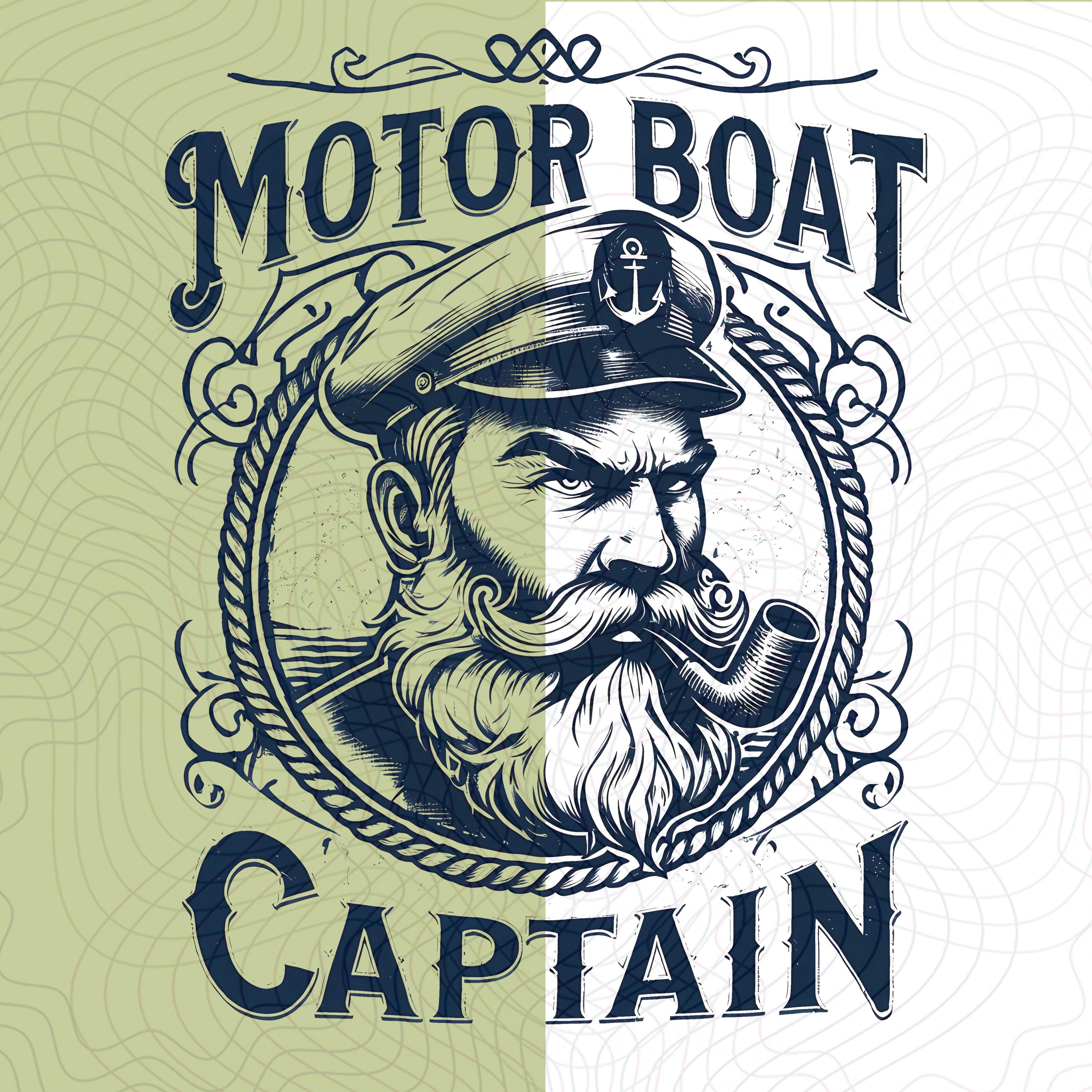 Motor Boat Captain PNG File, Boat Captain PNG, Vintage Boat Captain ...