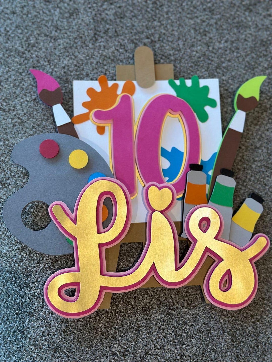 Paint Cake Topper, Painting Cake Topper, Pain Canvas Cake Topper, Paint ...