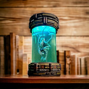 Alien Biolab Epoxy Resin Lamp, Dinosaur Handmade Custom Epoxy Lamp, Box ...
