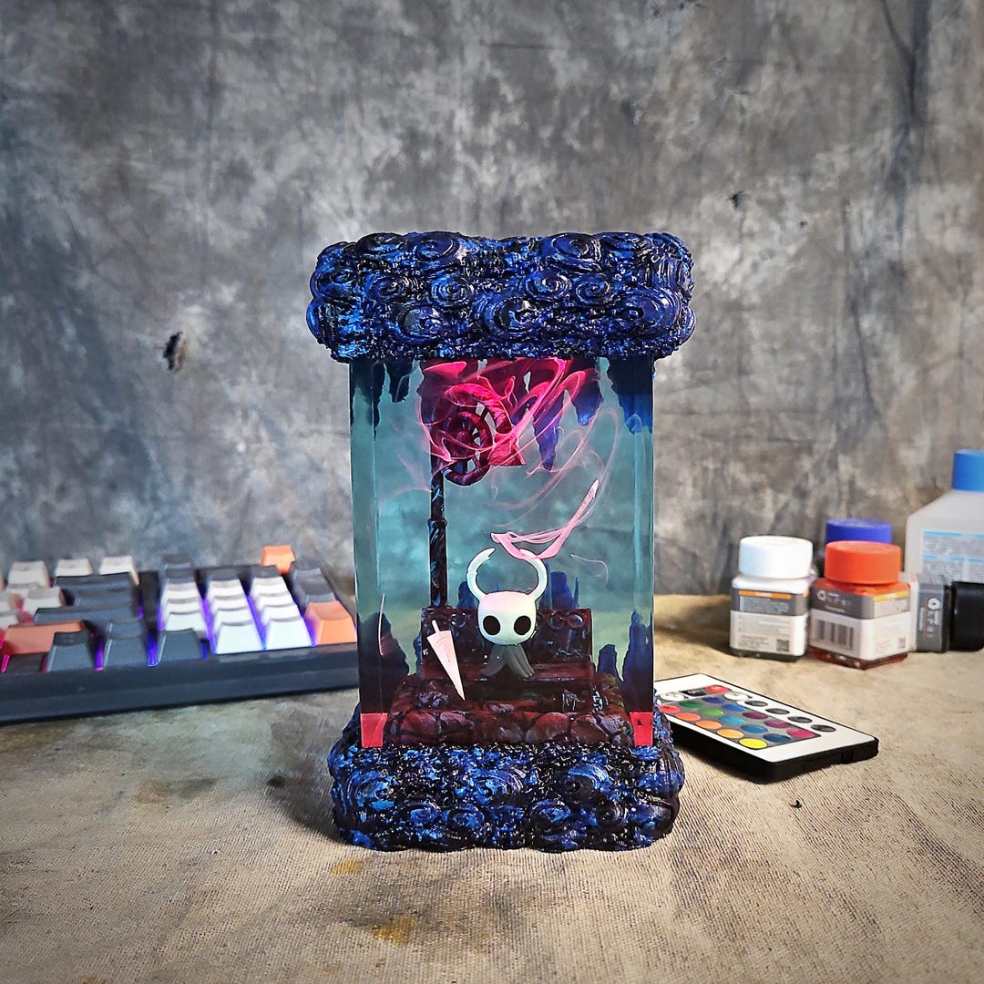 Hollow Knight Epoxy Resin Lamp, Handmade Video Game Decor - Etsy