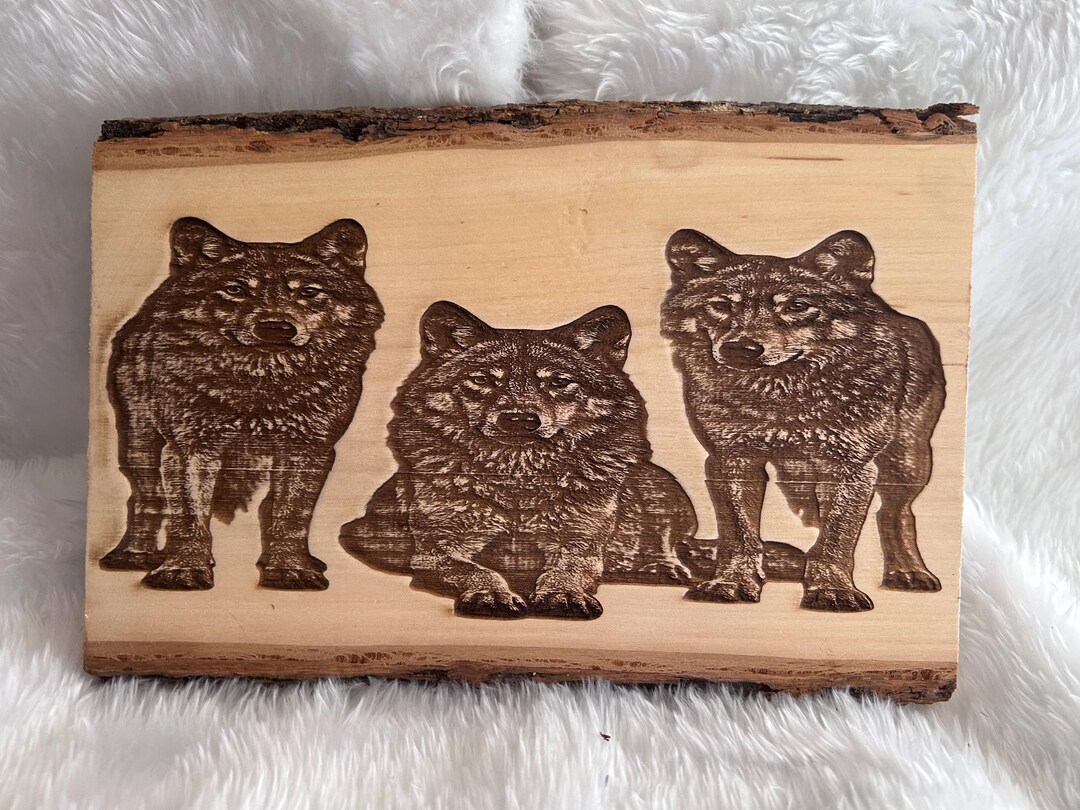 Basswood Engraved 3 Wolf Musketeers - Etsy