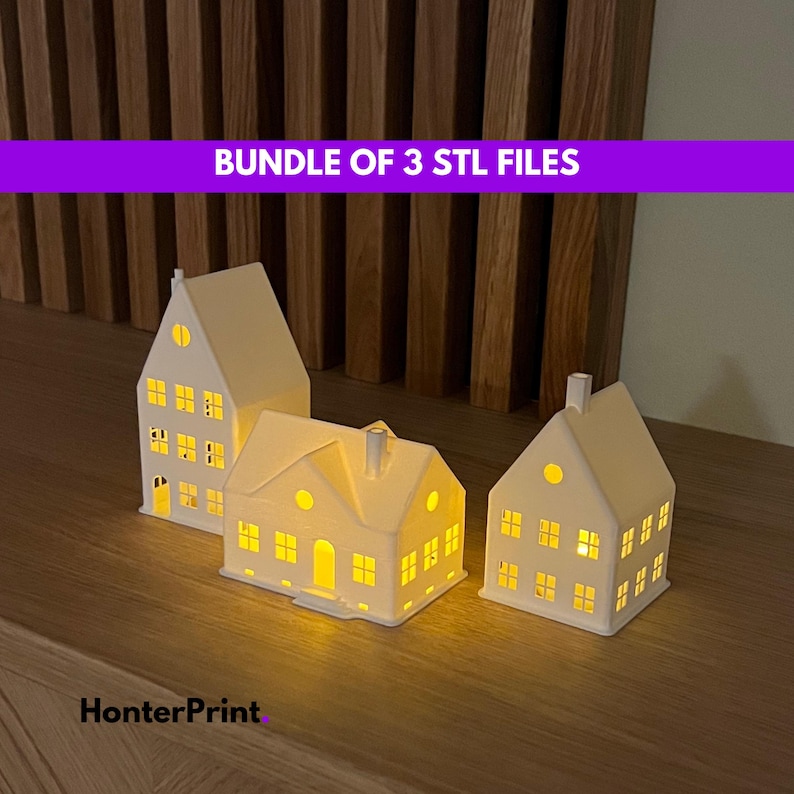 Christmas Houses 3D Stl Files, 3D Christmas Print Files, Holiday ...