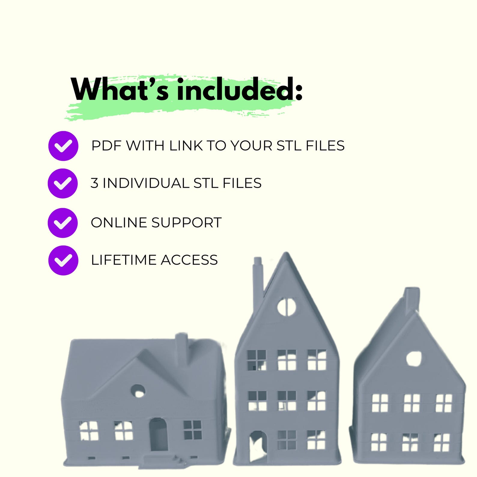 Christmas Houses 3D Stl Files, 3D Christmas Print Files, Holiday ...