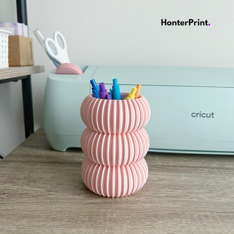 Pen Holder STL File for 3D Printing, Digital Download Pen and Pencil ...