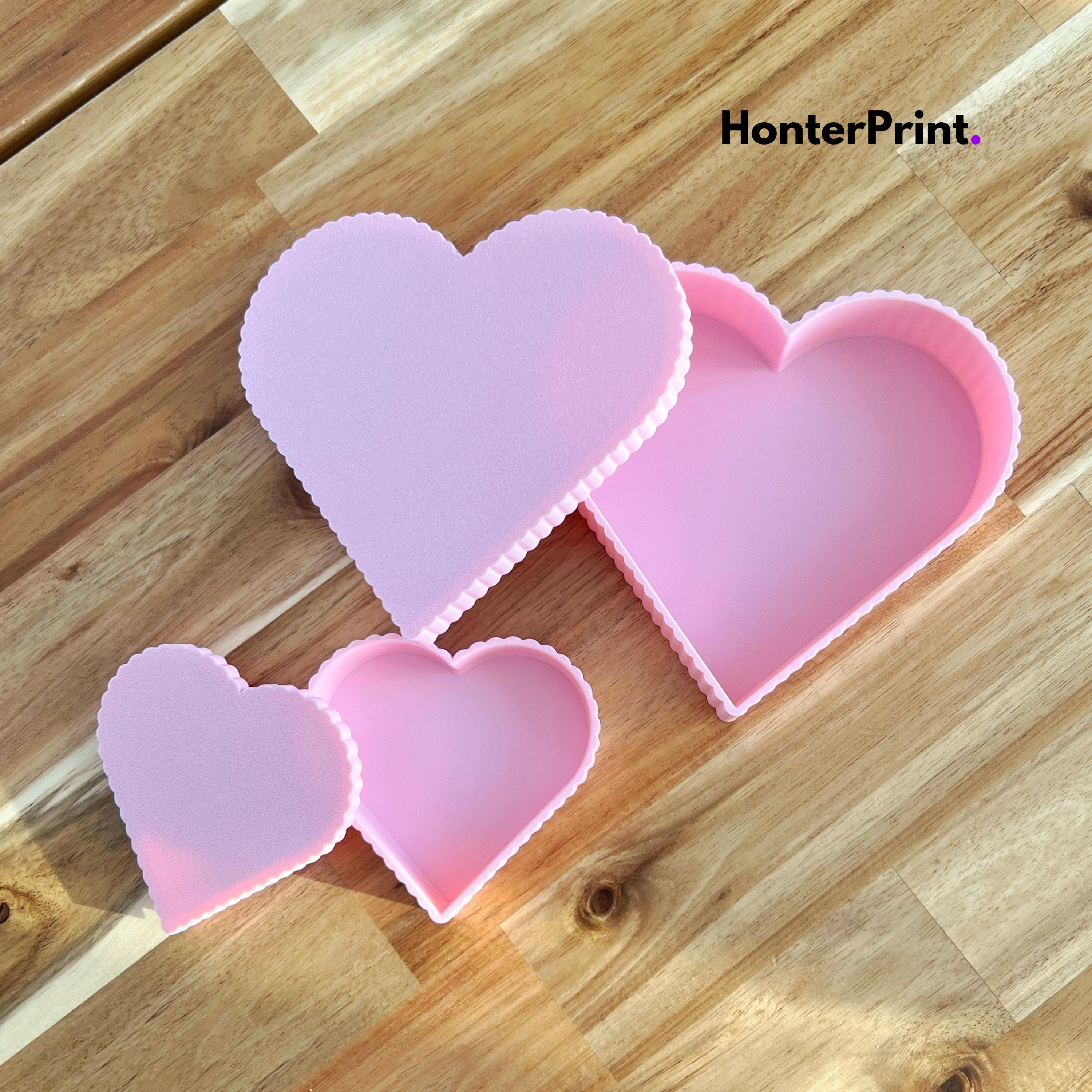 Heart Box STL File for 3D Printing, 3D Valentine’s Gift Storage Box ...