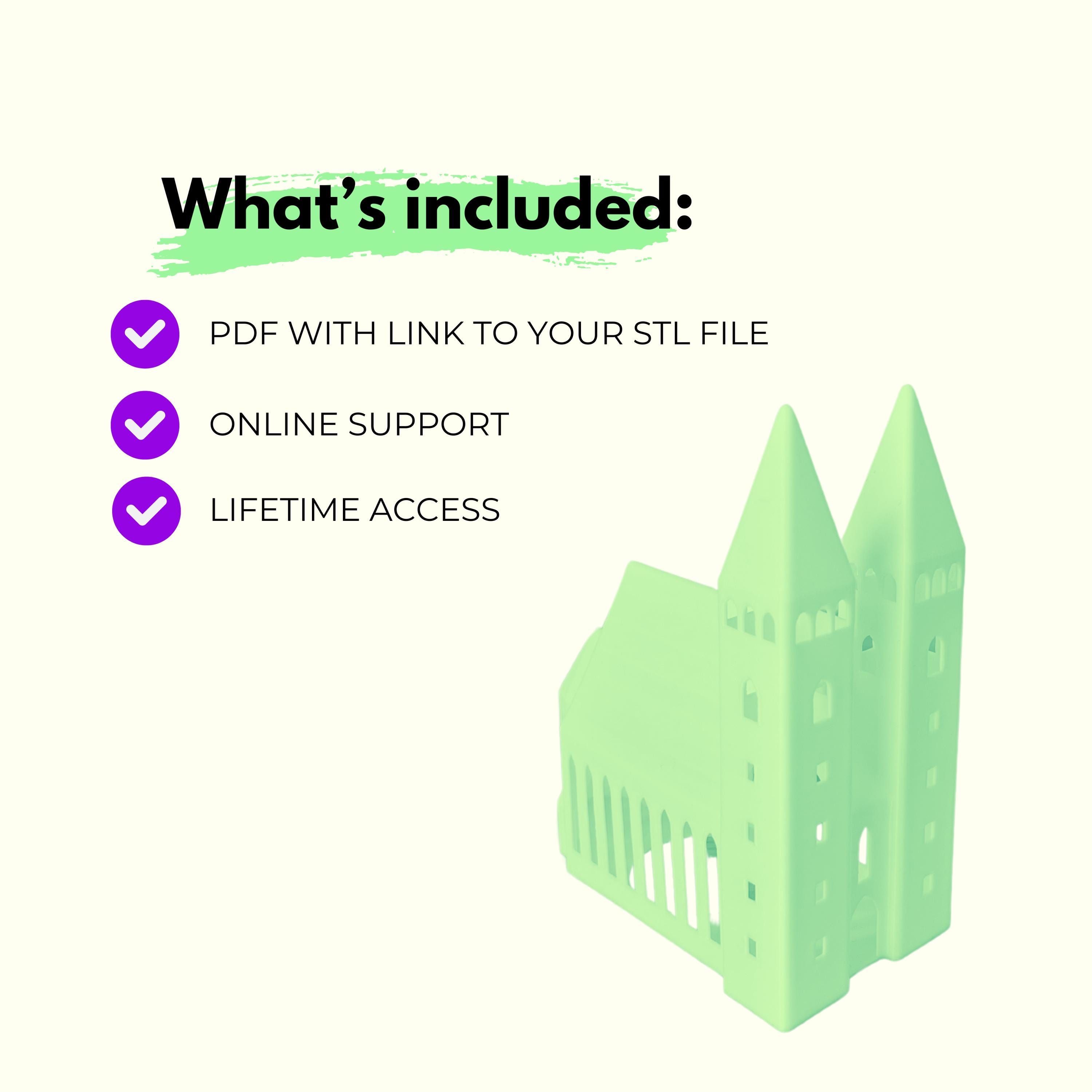 3D Printable Cathedral LED Candle Holder STL File (digital Download) - Etsy
