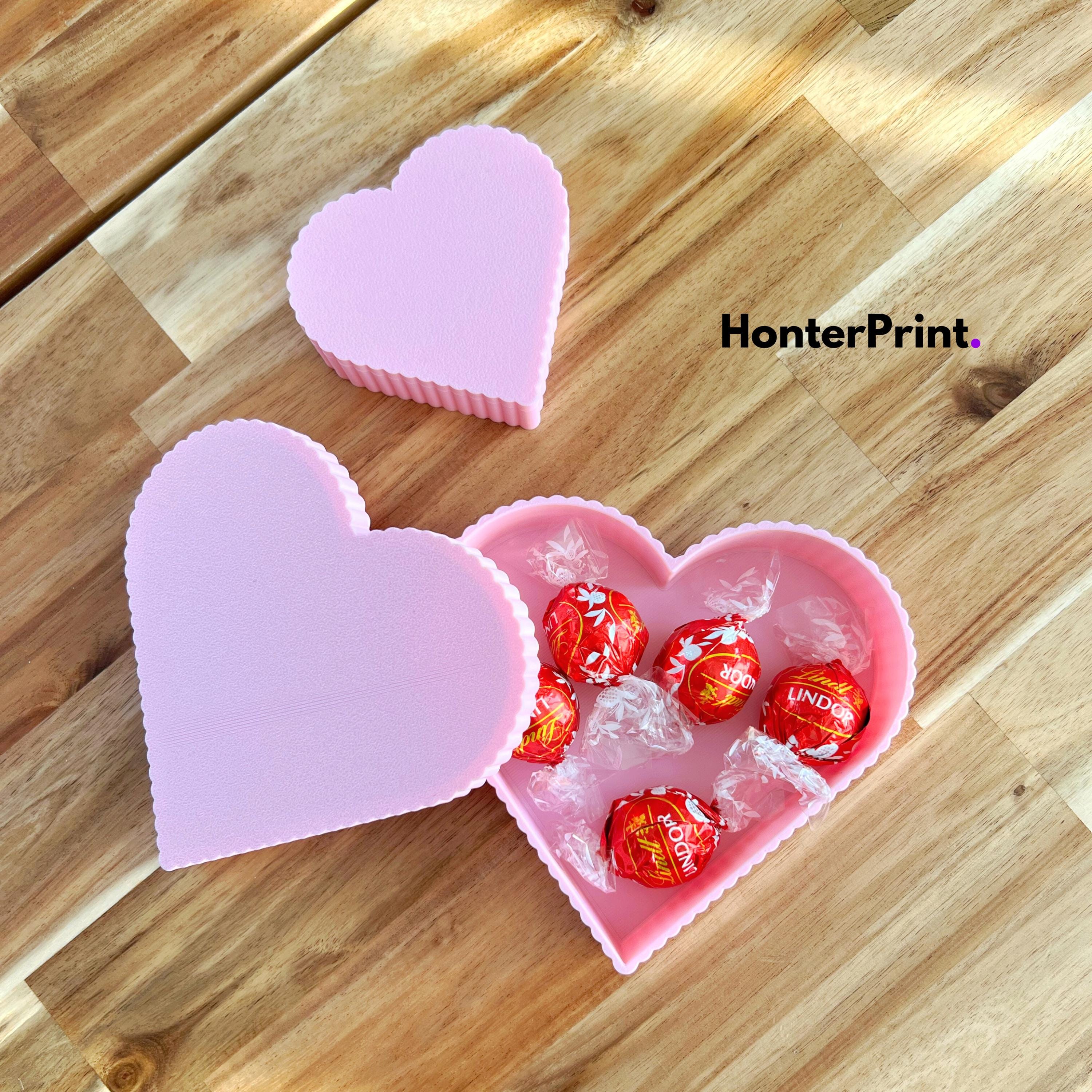 Heart Box STL File for 3D Printing, 3D Valentine’s Gift Storage Box ...