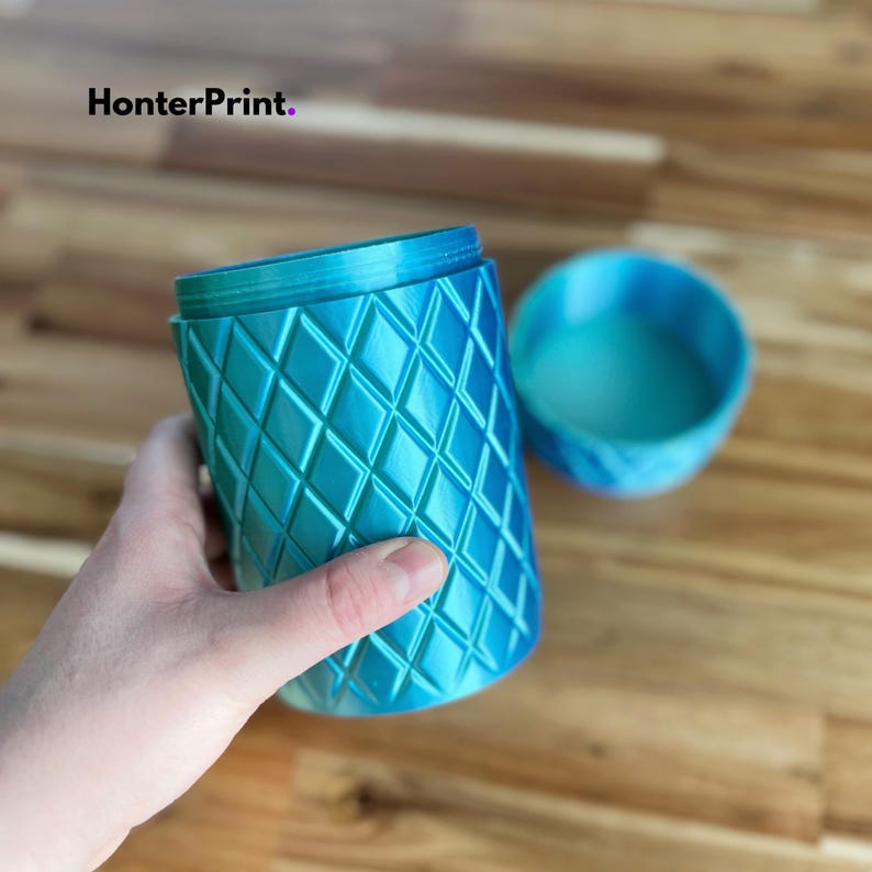 Storage Box Container With Screw Cap STL File for 3D Printing, Digital ...