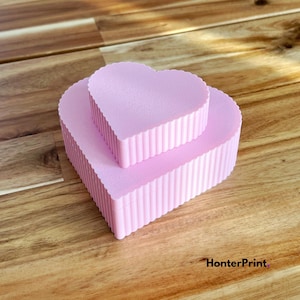 Heart Box STL File for 3D Printing, 3D Valentine’s Gift Storage Box ...