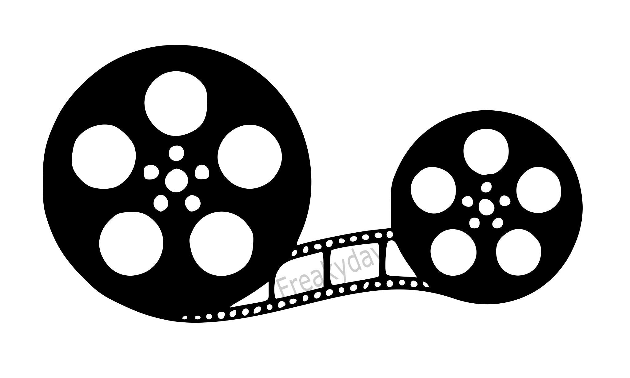 SVG - Film Reel and Movie Strip - Classic Cinema Icon - Digital ...