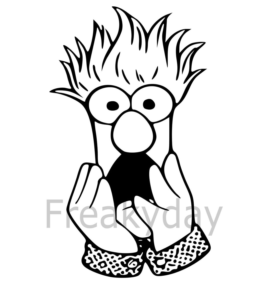 SVG - Beaker - the Lovable Lab Assistant From the Muppets - Digital ...