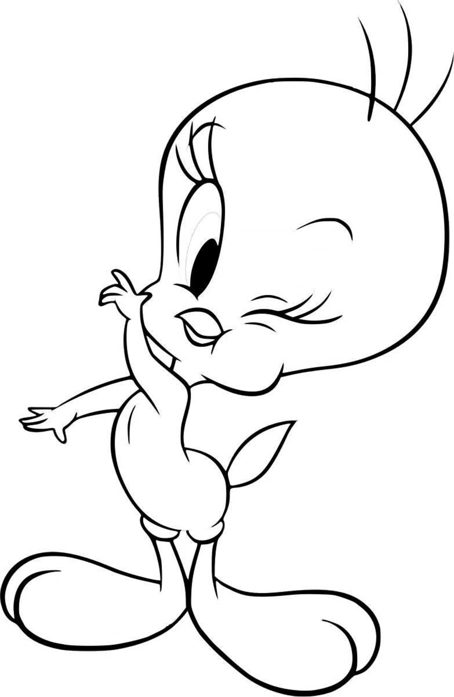SVG Cute Tweety Bird Winking Looney Tunes Character Digital Download ...