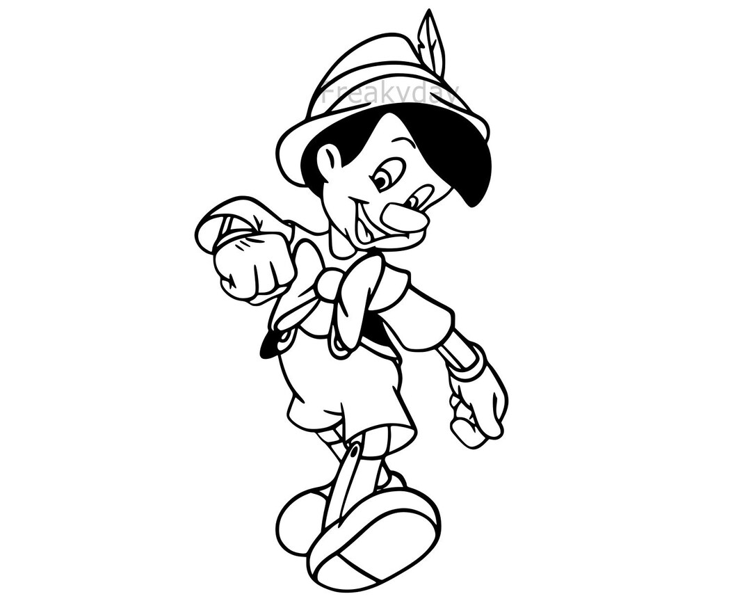SVG - Pinocchio – Classic Disney Wooden Marionette Vector - Digital ...