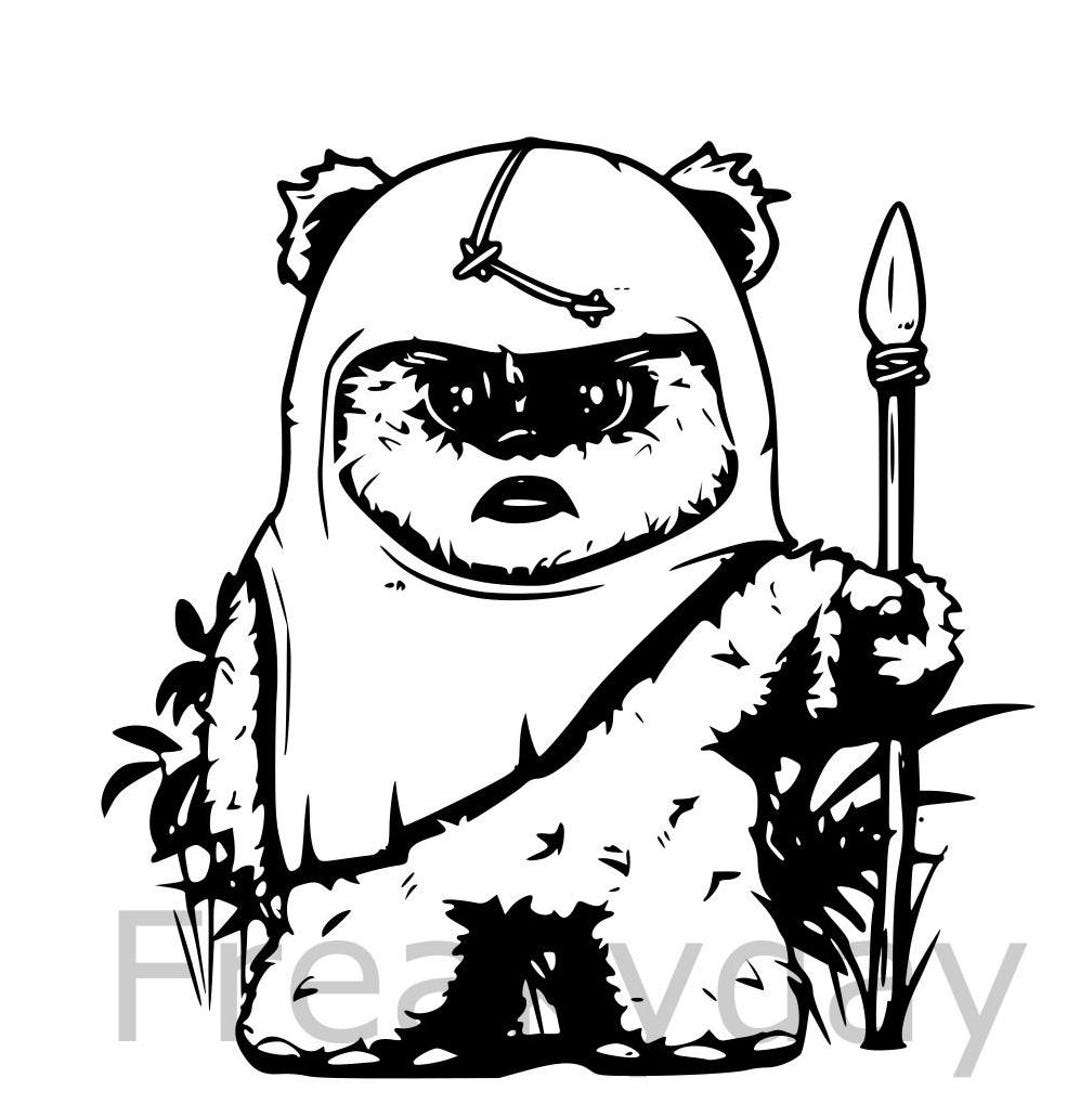 SVG - Teddy Bear Ewok - Star Wars Inspired Design - Digital Download ...