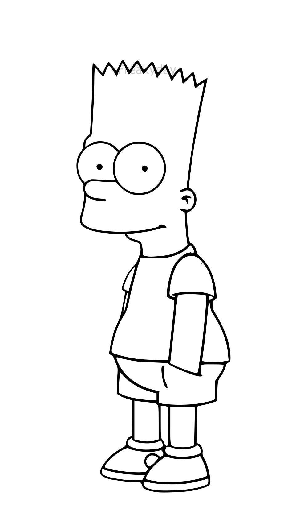 SVG - Bart Simpson - Iconic Cartoon Character Design - Digital Download ...