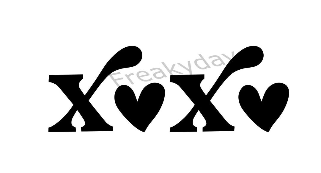 SVG - XOXO - Hugs and Kisses Romantic Design- Love X Love Symbol ...