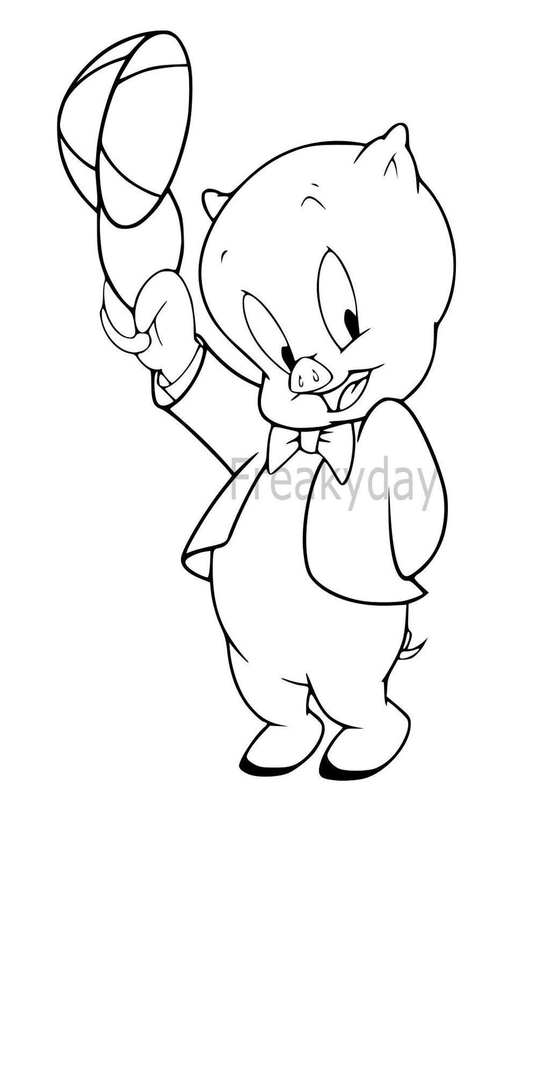 SVG - Porky Pig - the Classic Looney Tunes Character - Digital Download ...