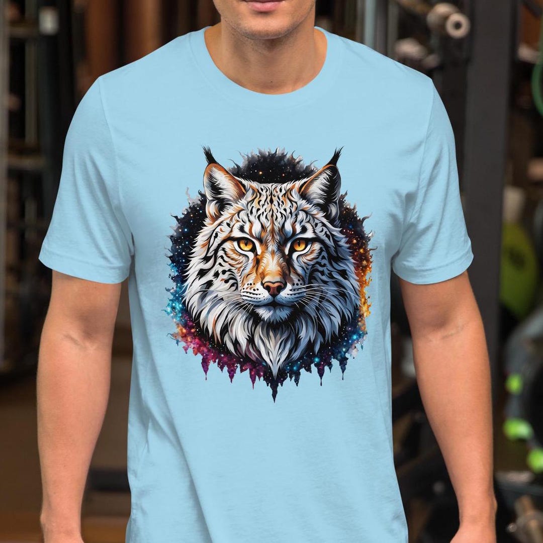 T-shirt, Astral Lynx | Cosmic Lynx, AI Galaxy Art, Universe-inspired ...