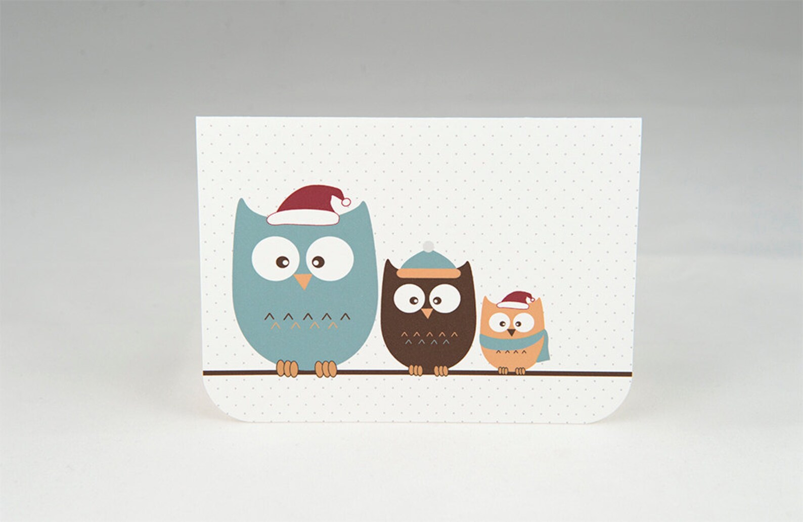Christmas Owls happy Owlidays 4-bar Folded Cards set of 10 - Etsy