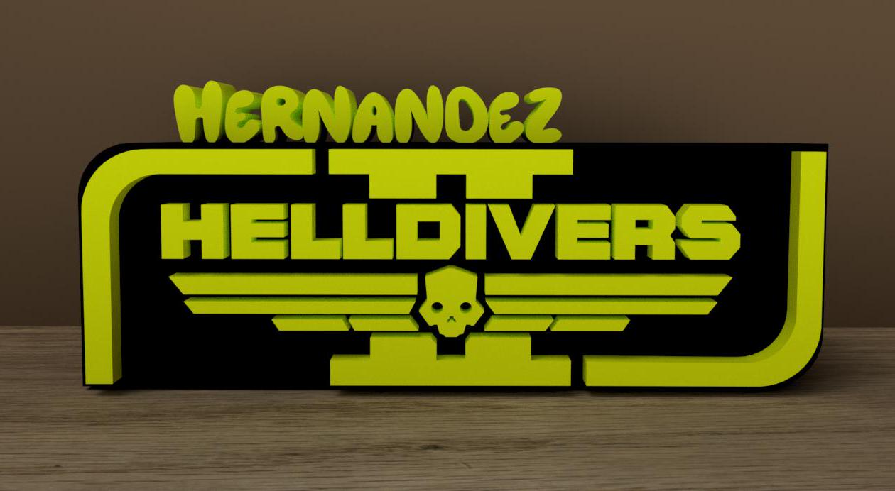 Logótipo Baseado No Helldivers, Peça 3D Decorativa, Design Detalhado ...