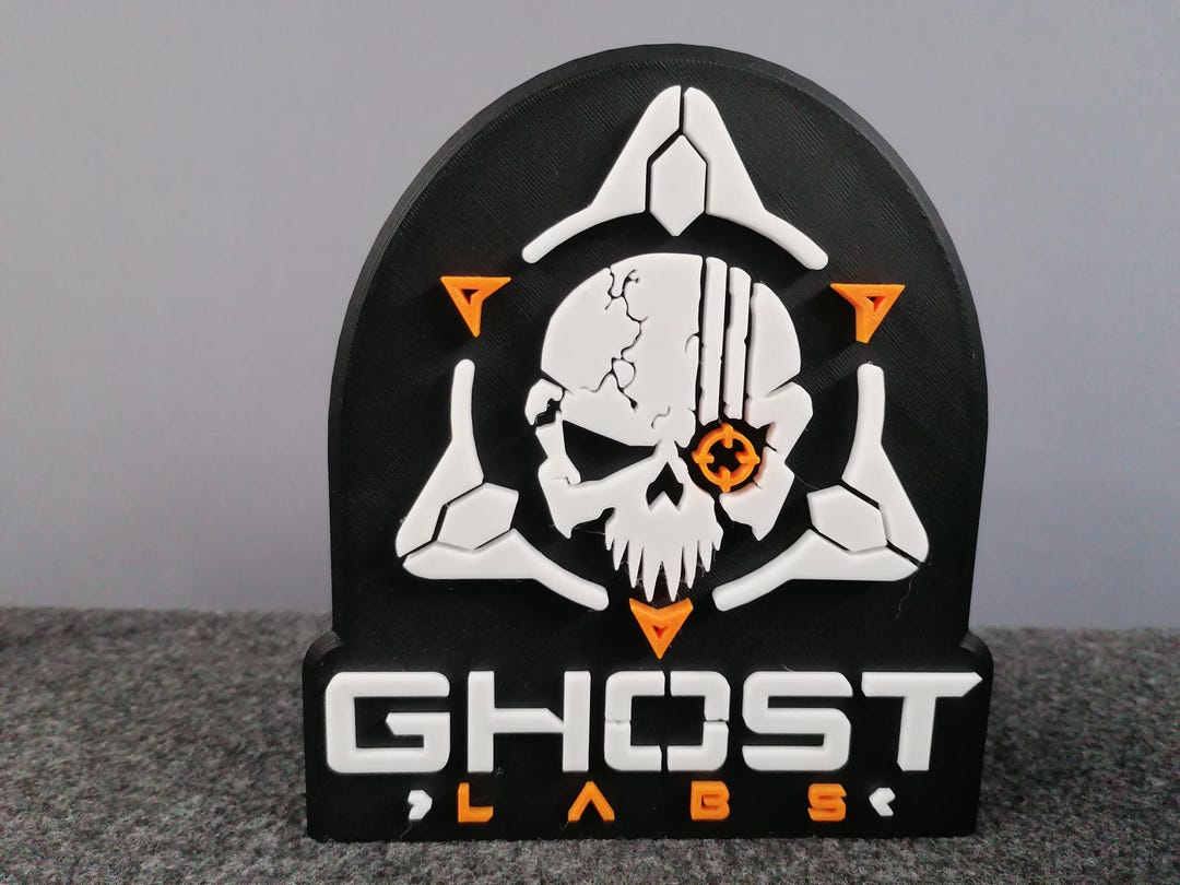 Logótipo Baseado Em Ghost Labs, Peça 3D Decorativa, Design Detalhado ...