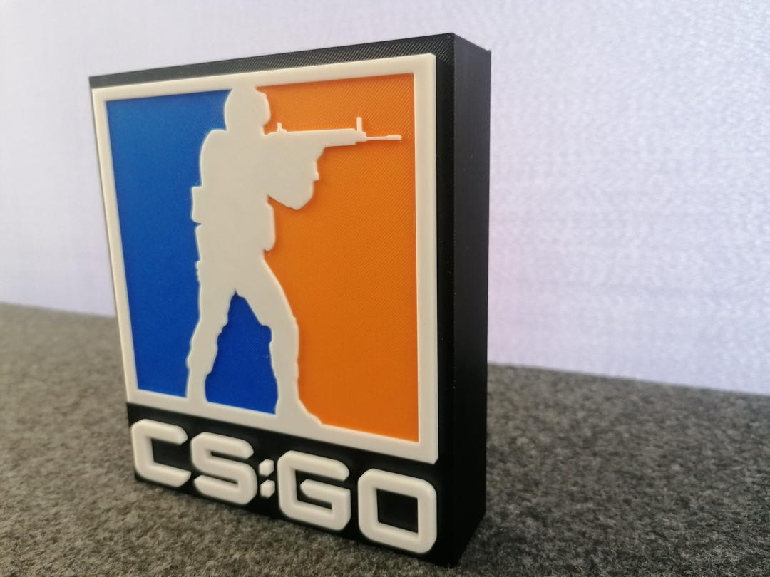 Logotipo Do Videogame CS:GO (impressão 3D, Sala De Jogos, Prateleira ...