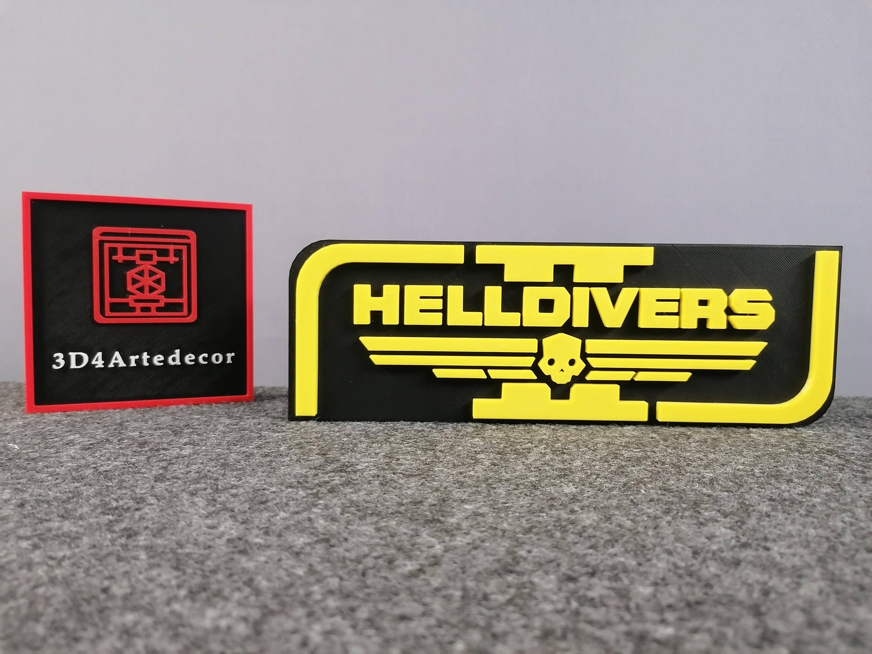 Logótipo Baseado No Helldivers, Peça 3D Decorativa, Design Detalhado ...