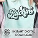 Bitchin' Retro Quote Logo SVG, DXF & PNG Digital Download File for ...
