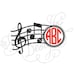 Musical Monogram SVG DXF PNG digital download files for | Etsy