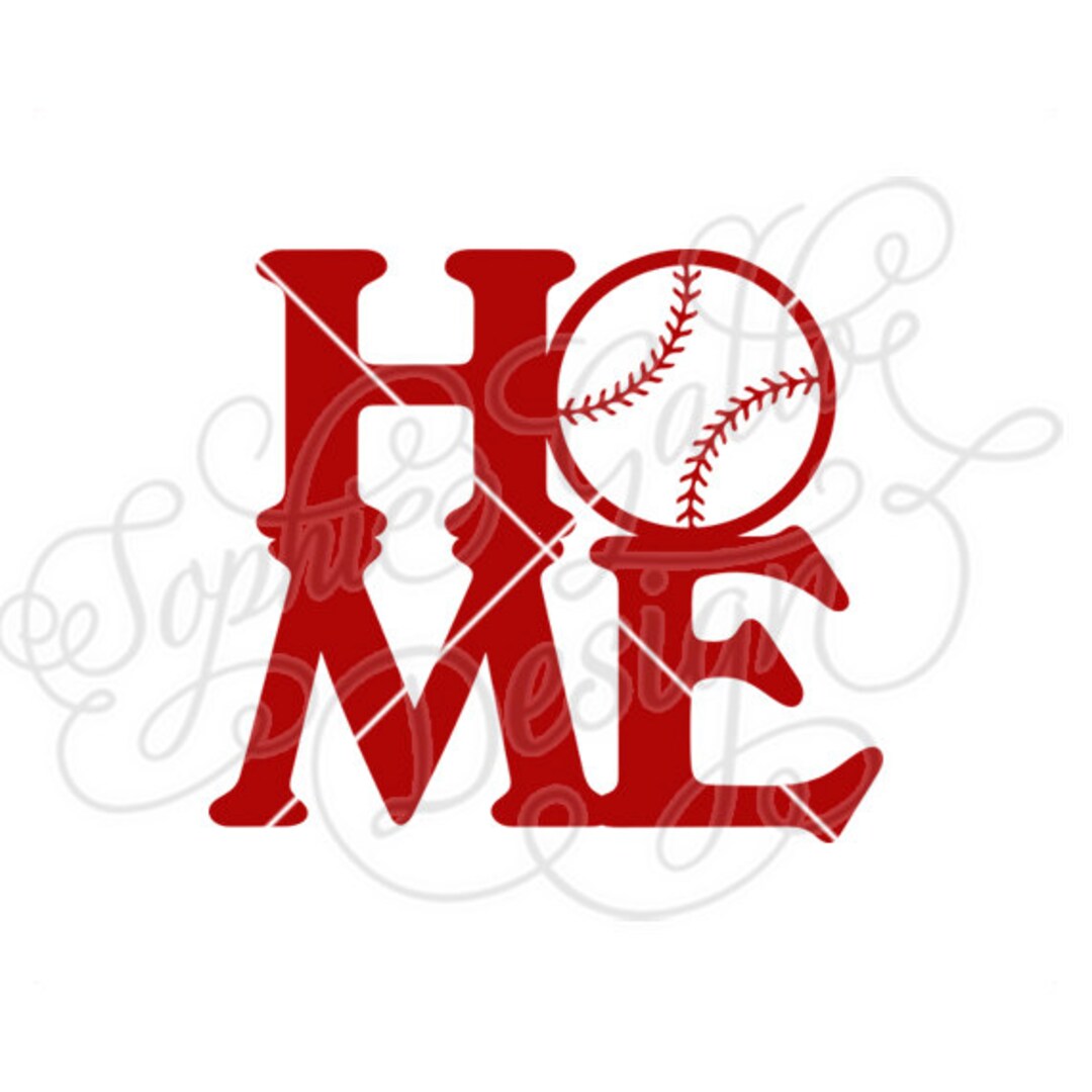 Home Baseball Title SVG, DXF & PNG Digital Download Clipart Files ...