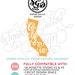 California State Script SVG DXF PNG Digital Download Files Silhouette ...